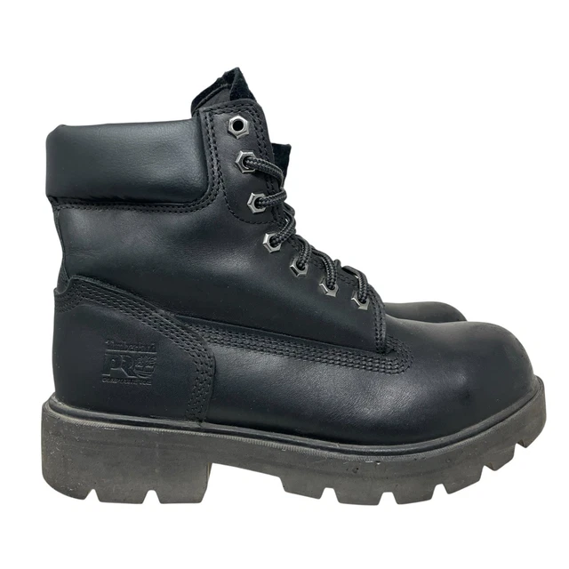 TIMBERLAND PRO MENS 6W Black Leather Sawhorse 6” Composite Toe Work ...