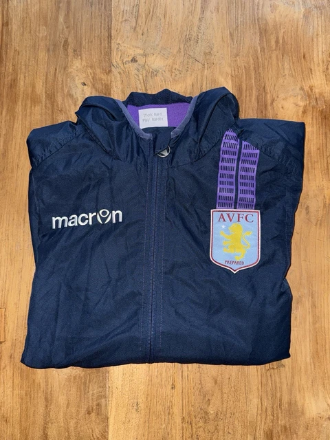 ASTON VILLA RAIN Coat Track Jacket Men’s Size Small Macron Football ...