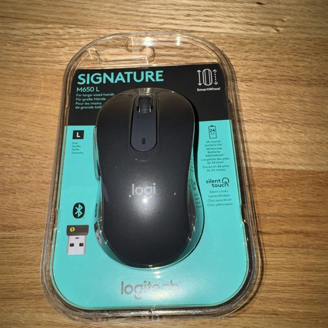 LOGITECH SIGNATURE M650 L Wireless Mouse - Graphite BRAND NEW IN BOX ...
