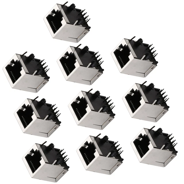 10PACK RJ45 8P8C Single Network Port Female Socket PCB Head Solder Connectors $7.77 - PicClick AU