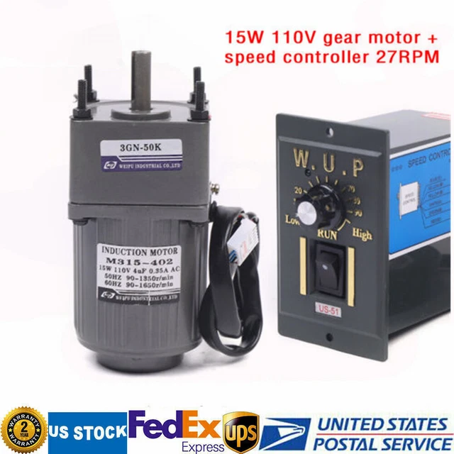 HIGH TORQUE GEAR Motor Variable Speed Controller Electric Motor ...