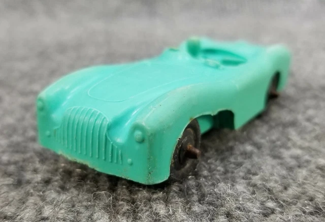 VINTAGE IRWIN PLASTIC TOY CAR 1950s SPORTS CAR BLUE 3 1/2" LONG $6.66 ...