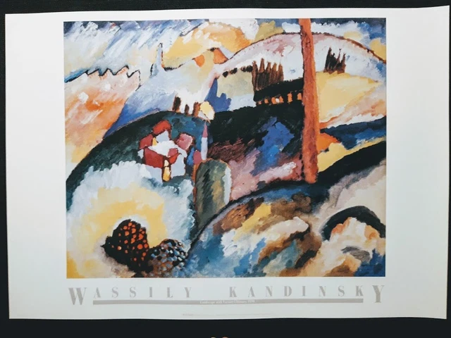 VASSILY KANDINSKY POSTER litografia offset Print Landscape with factory ...