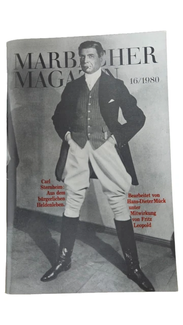 MARBACHER MAGAZIN 16/1980 Carl Sternheim Aus bürgerlichen Heldenleben ...