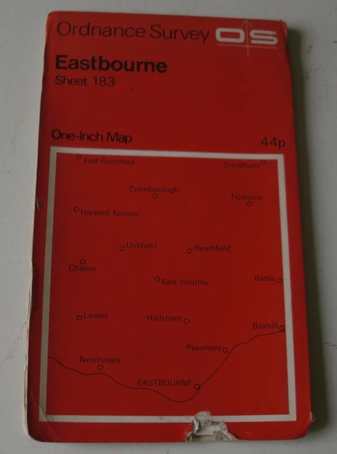 VINTAGE OS MAP for Eastbourne Sheet 183 (1969) $5.01 - PicClick