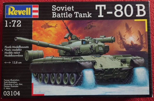 REVELL 03104 BAUSATZ Soviet Battle Tank T-80 B in 1:72 EUR 12,00 ...