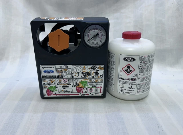 GENUINE FORD TRANSIT Tyre Puncture Repair Kit Pump Inflator Sealant ...