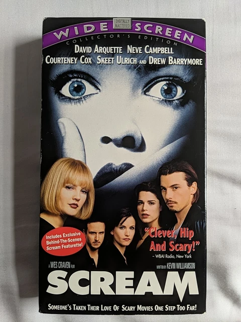 SCREAM VHS WIDESCREEN Collectors Edition Wes Craven Horror Classic ...