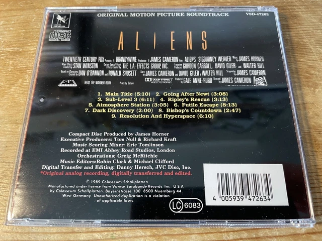 ALIENS (JAMES HORNER) OOP 1986/1989 Varese Soundtrack Score CD £14.99 ...