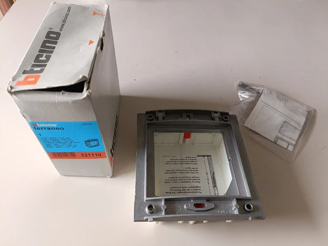 BTICINO TERRANEO SCATOLA + Telaio 1 Modulo Sfera art. 331110 EUR 18,00 ...