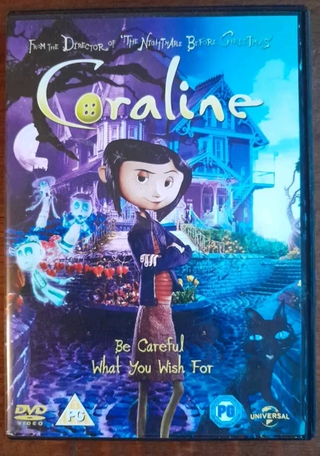 CORALINE DVD AMERICAN Gothic Stop Motion Animation Fantasy Horror Film ...