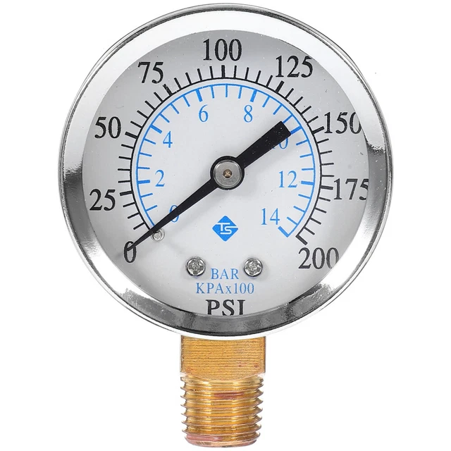 0-200 PSI 0-14 Bar Compressor Compressed Air Pressure Gauge NPT Pressure Gauge £11.39 - PicClick UK