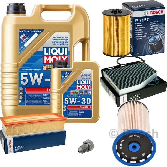 BOSCH INSPECTION SET 6 L Liqui Moly Longlife 3 5W-30 pour VW Caddy Alltrack EUR 165,32 - PicClick FR