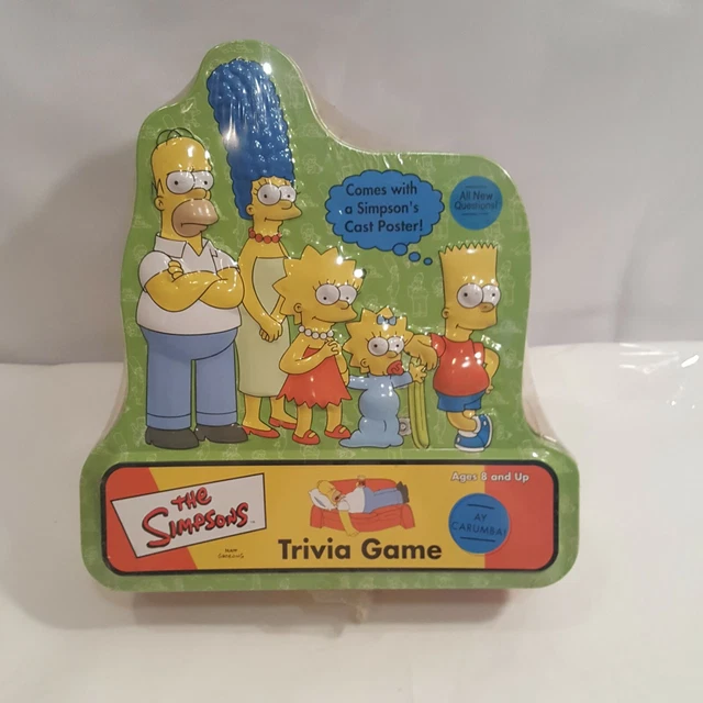 THE SIMPSONS TRIVIA Game 2000 Board Game in Collectors Tin with Cast ...