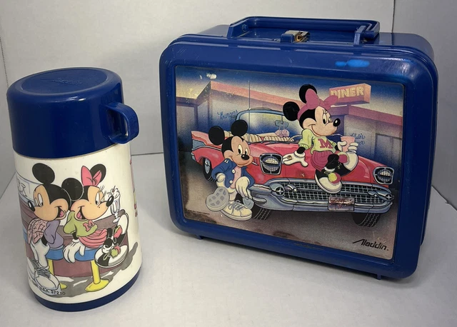 WALT DISNEY VINTAGE Mickey Mouse And Minnie Mouse Aladdin Lunch Box W ...