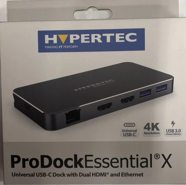 PRODOCK ESSENTIAL X - Universal USB-C Dock with Dual HDMI and Ethernet ...