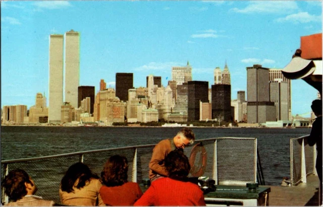 NEW YORK NY postcard WORLD TRADE CENTER TWIN TOWERS & LOWER j/17 BI2654 ...