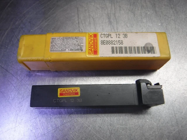 SANDVIK 3/4& X 3/4" Indexable lathe Tool Holder 4.5 OAL CTGPL 12 3B ...