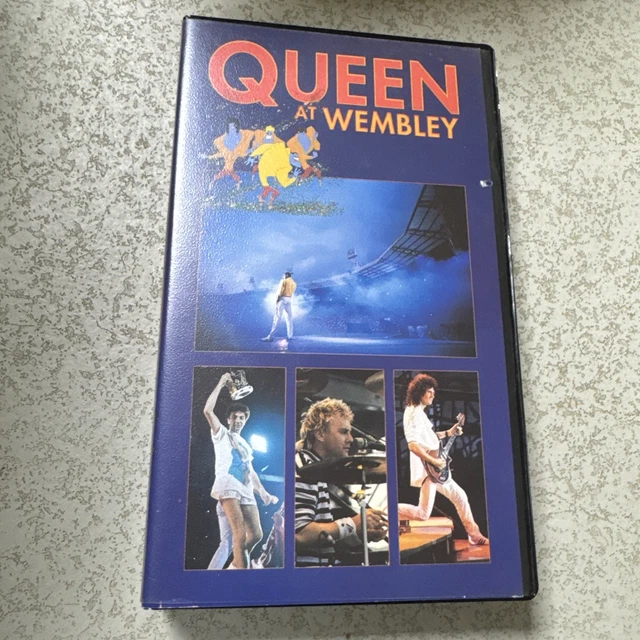 VHS QUEEN AT Wembley 1990 Brian May Freddie Mercury John Deacon Roger ...