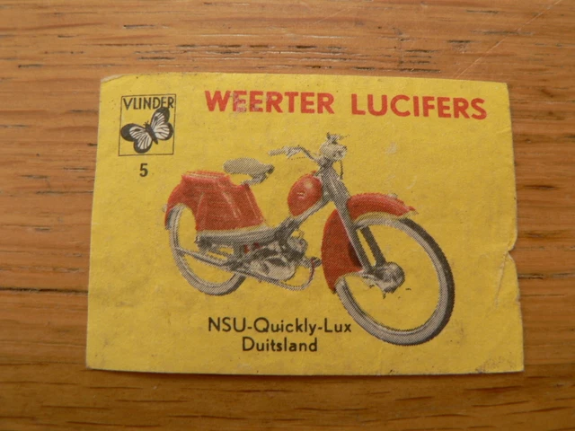 B05 WEERTER LUCIFERS,MATCHBOX Labels Nsu Quickly Lux Bromfiets,Moped ...