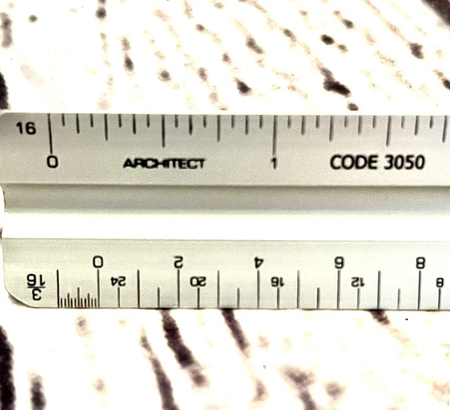 ARCHITECT ENGINEERING SOLID Triangular Scale Alumicolor Ruler Code 3050 ...