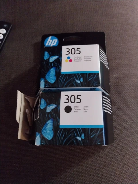 HP 305 BLACK & Tri-Colour Ink Cartridge, Multipack, 3YM61AE, 3YM60AE £7 ...