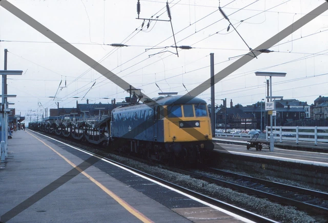 RAILWAY LOCOMOTIVE 35MM Slide – Class 85 On Empty Car Transporter At ...