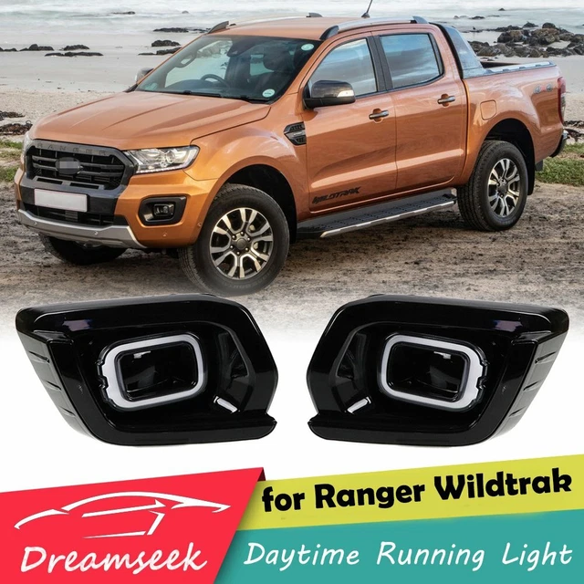 LED DRL FOR Ford Ranger Wildtrak 2019+ Daytime Running Light Fog Lamp w ...