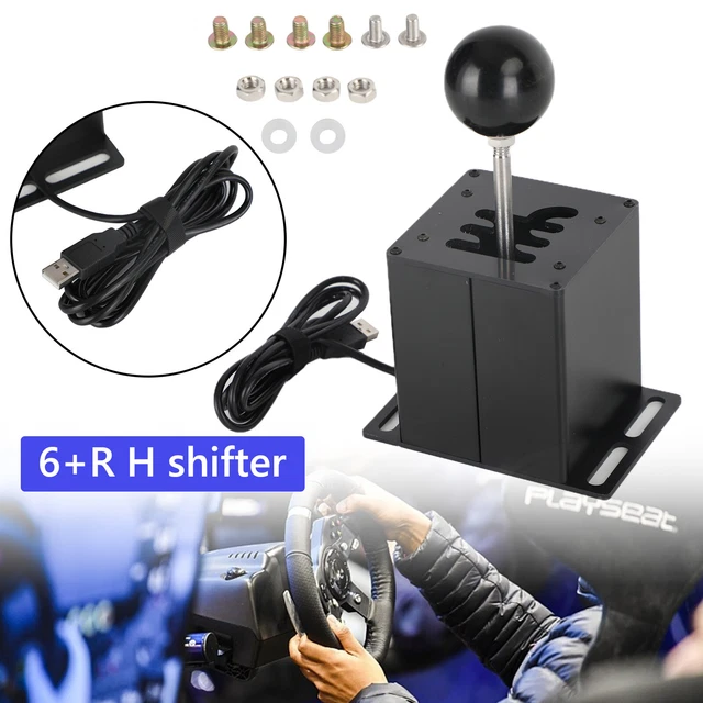 6+R USB SIMULATOR Shifter H Gear shifter pour Logitech G29 G920 Volant ...