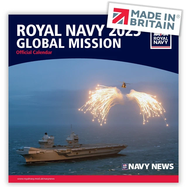Royal Navy 2025 Calendar Official Large Uk Holidays Made In Britain