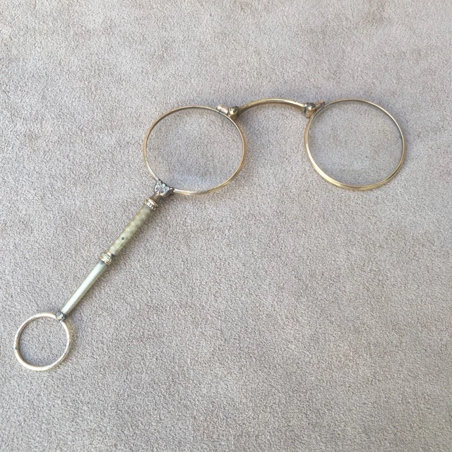 PAIRE DE LUNETTES Lorgnon / face à Main / Binocles / 19 eme / objet de ...