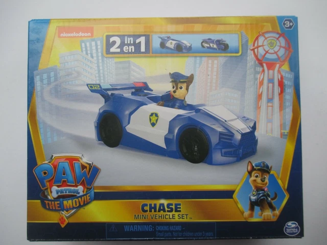 NICKELODEON PAW PATROL THE MOVIE *CHASE MINI VEHICLE SET* 2in1 NEW! 3 ...