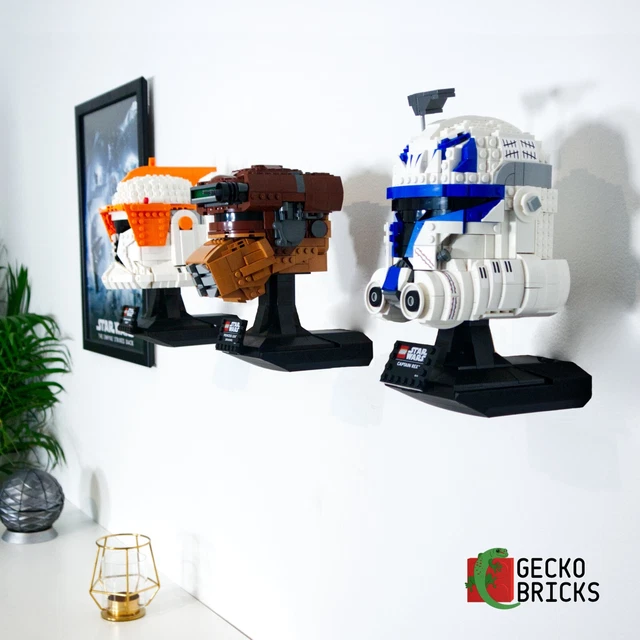 GECKO BRICKS WALL Mount For Lego Helmet Collection - Uses Single Wall ...