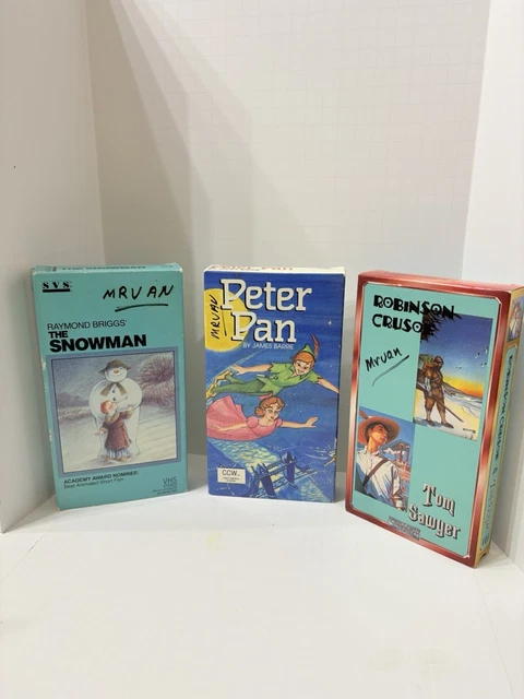 VINTAGE CHILDREN VHS: The Snowman, Peter Pan, Robinson Cruso lot of 3 £ ...