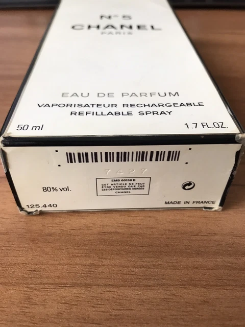 VINTAGE CHANEL NO5 Refill Perfume Atomiser Case + EDP 40% LEFT 50ml ...
