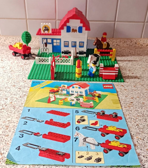 LEGO LEGOLAND 6379 /1986 Vintage Reiterhof/Reitstall kpl. mit OBA EUR ...