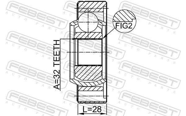 JOINT PROPSHAFT 1911-E46SHA FOR BMW 3/X/SAV/E8/E6/Convertible/Compact 5 ...