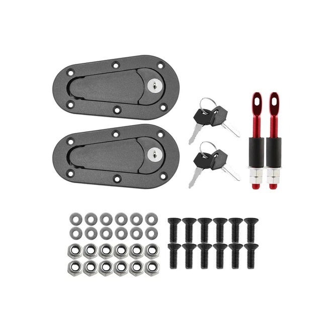 QUICK RELEASE BONNET Latch Catches New Upgraded With Locking Pins UK ...