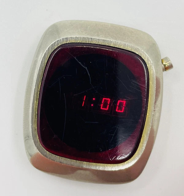 RARE 1970S COMMODORE Palo Alto TIME MASTER Red LED Solid State Digital ...