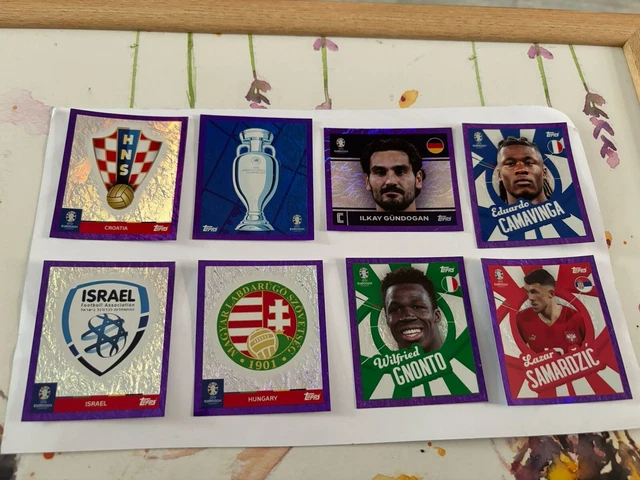 TOPPS EURO 2024 8 X Rare Purple Parallel Stickers £7.99 - PicClick UK