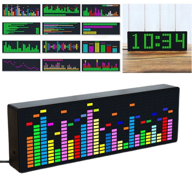 MUSIC SPECTRUM-INDICATOR VU Meter RGB Audio Level Display Amp Lifier ...