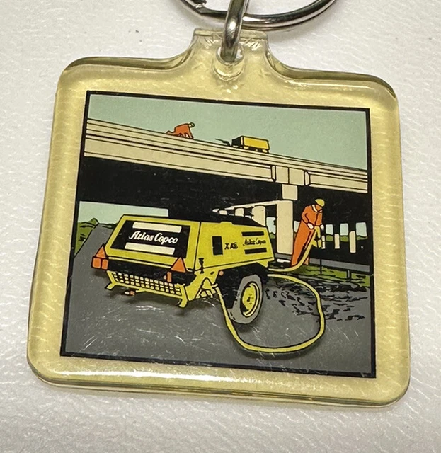 VINTAGE ATLAS COPCO XAS Air Compressor Construction Equipment Keychain ...