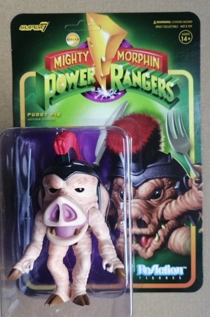 MIGHTY MORPHIN POWER Rangers Pudgy Pig Super 7 Reaction Figure £9.00 ...