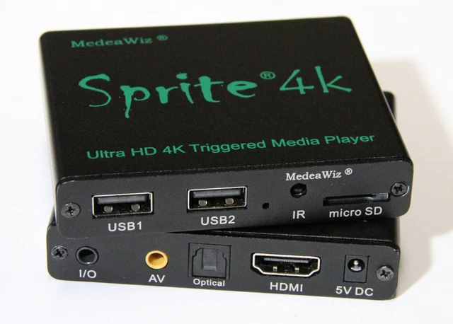 SPRITE 4K, DV-S4, UHD/HD interactive triggered video and audio media ...