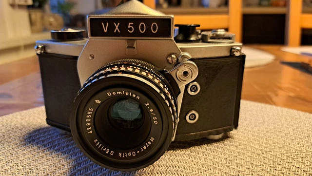 FOTOAPPARAT EXA EXAKTA VX500 mit Objektiv Meyer-Optik Görlitz, 2,8/50 ...