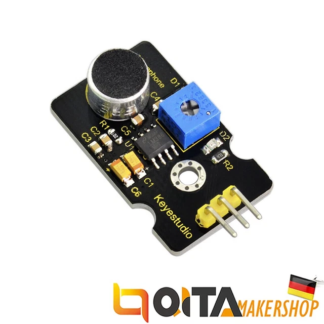 KEYESTUDIO ANALOG SOUND Noise Microphone Sensor Detection Modul für ...