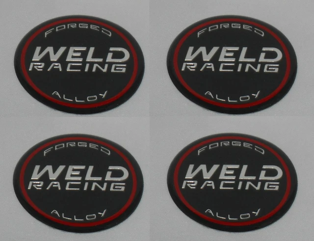 4 PCS WELD Racing Wheel Emblem Rim Center Cap Sticker Logo 601-3005 2.5 ...