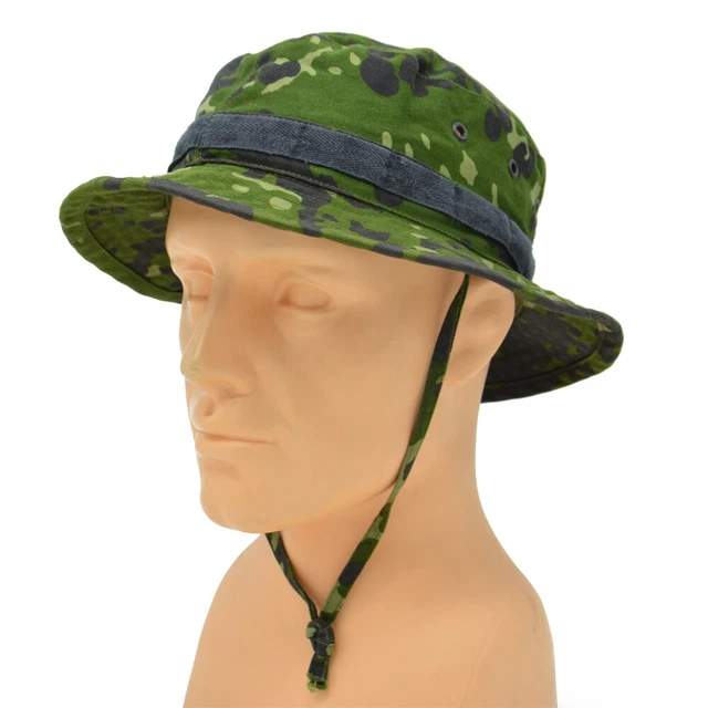 DANISH ARMY M84 Boonie Cap Flecktarn Jungle Bush Hat Combat Camouflage ...