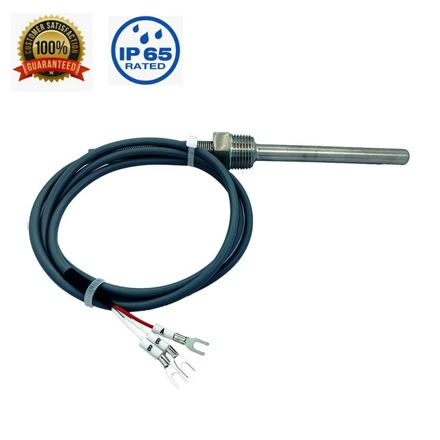 RTD PT100 TEMPERATURE Probe Sensors with 1/8” NPT Threads & 2m PVC ...
