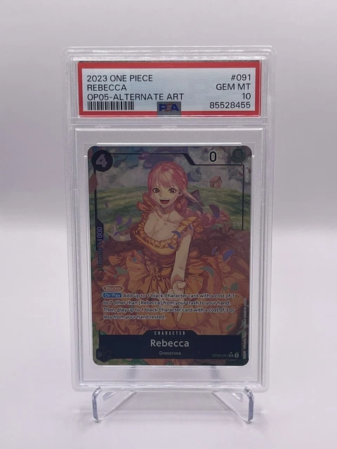 ONE PIECE AWAKENING Of The New Era Rebecca OP05-091 SR Alt Art PSA 10 ...